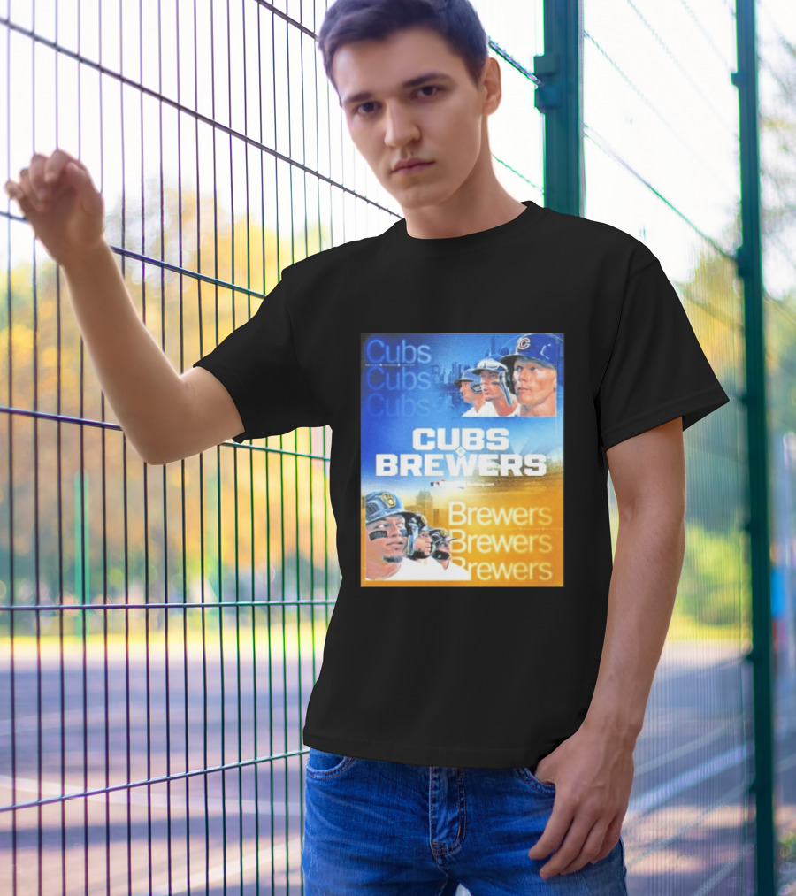 Chicago Cubs Brewers MLB Rivalry Matchup Highlights T-Shirt