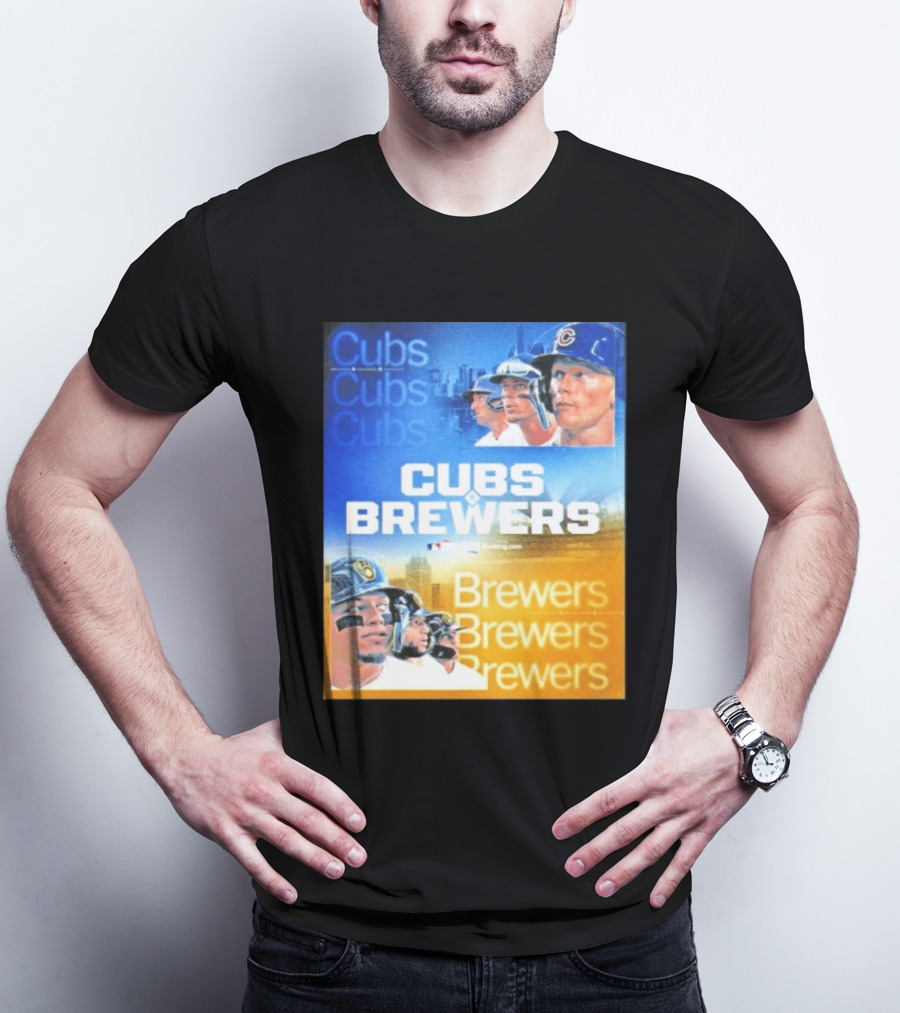 Chicago Cubs Brewers MLB Rivalry Matchup Highlights T-Shirt