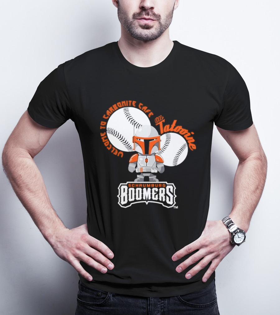 Schaumburg Boomers Welcome To Carbonite Café With Baseball And Armor T-Shirt