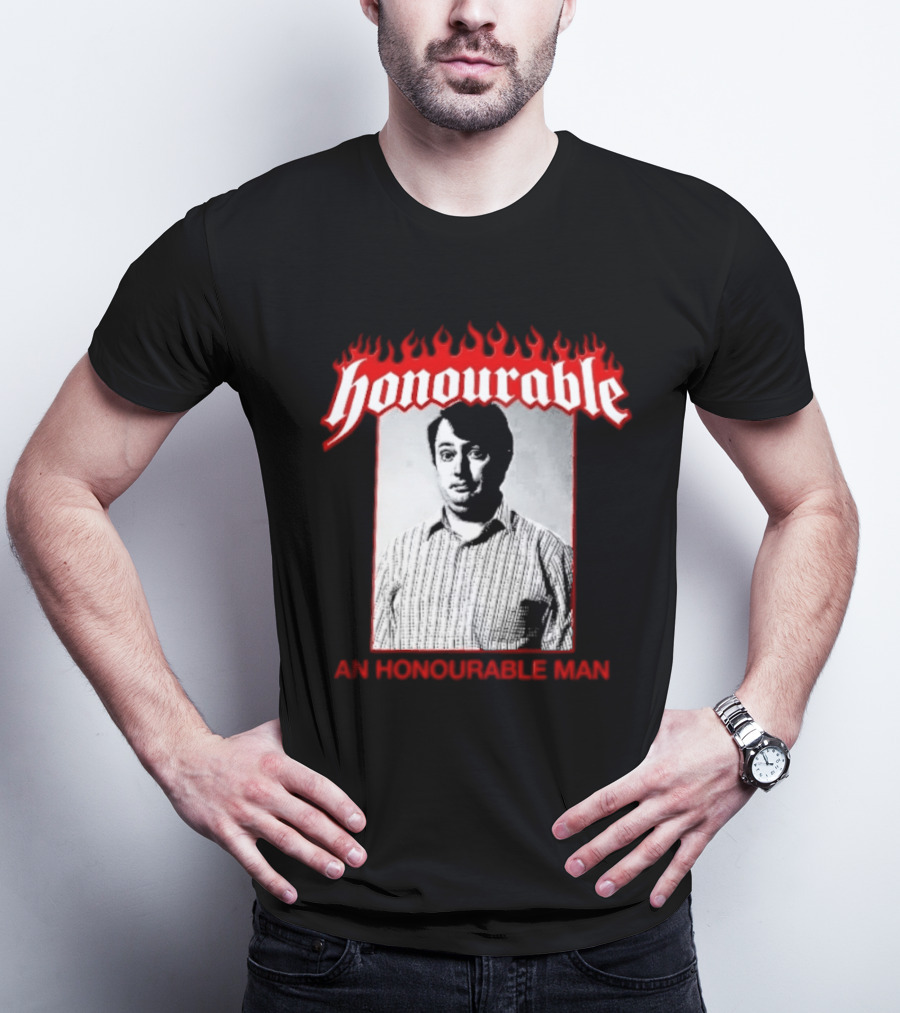Honourable An Honourable Man Mark Corrigan Flames Frame T-Shirt