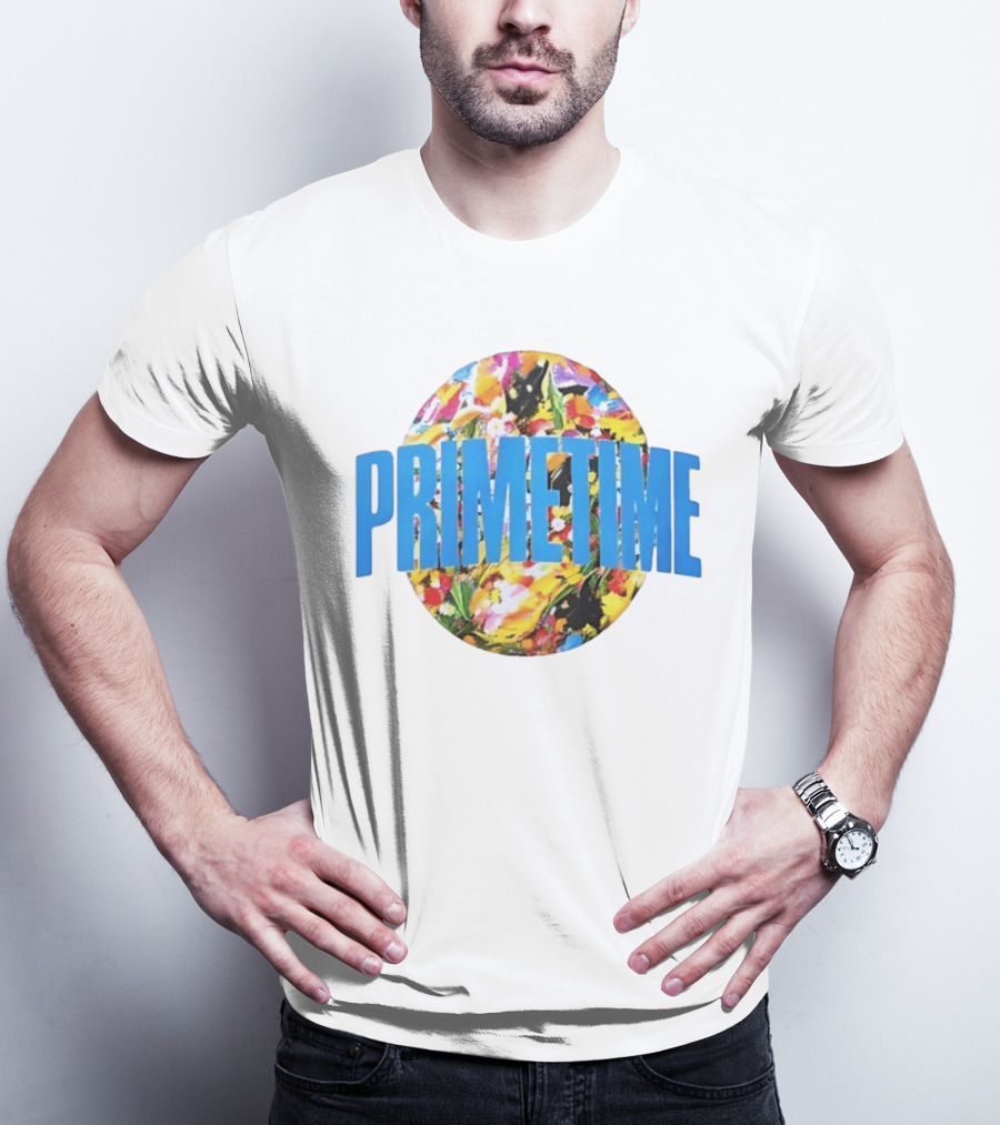 PRIMETIME Bright Floral Colorful T-Shirt
