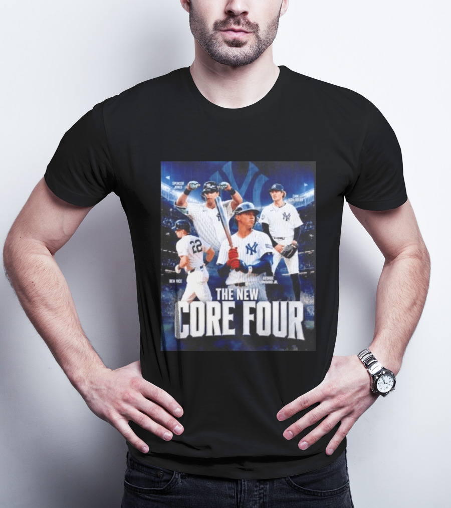 Spencer Jones Ben Rice George Lombard Jr Cam Schlittler The New Core Four NY Yankees T-Shirt