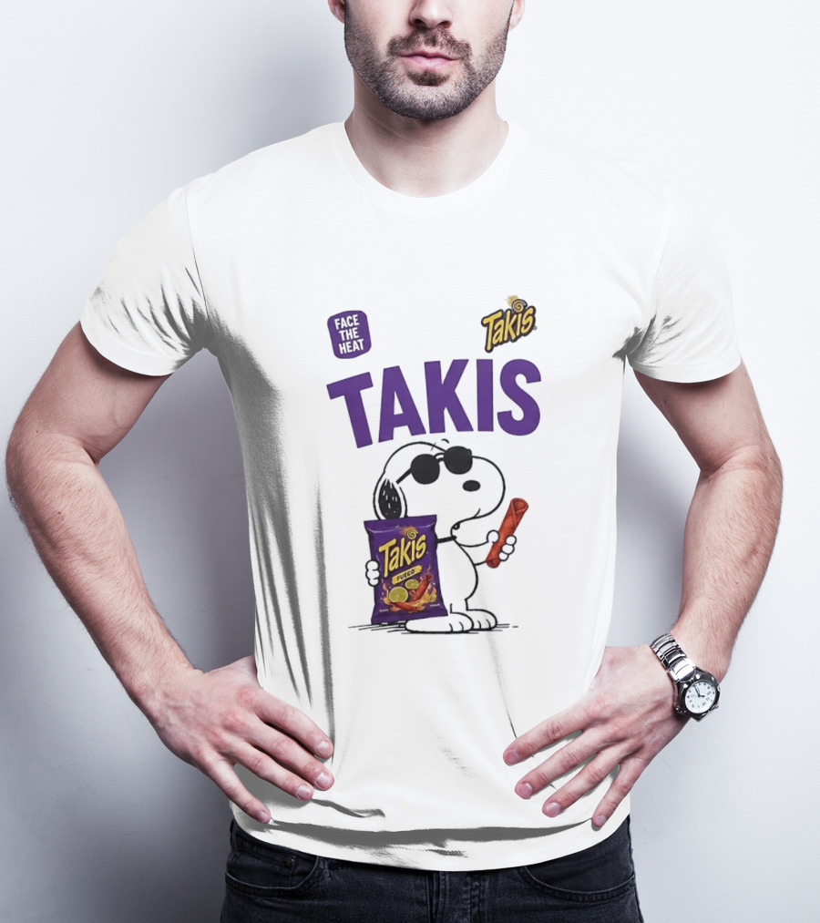 Takis Fuego Peanuts Face The Heat Snoopy Iconic Collaboration T-Shirt