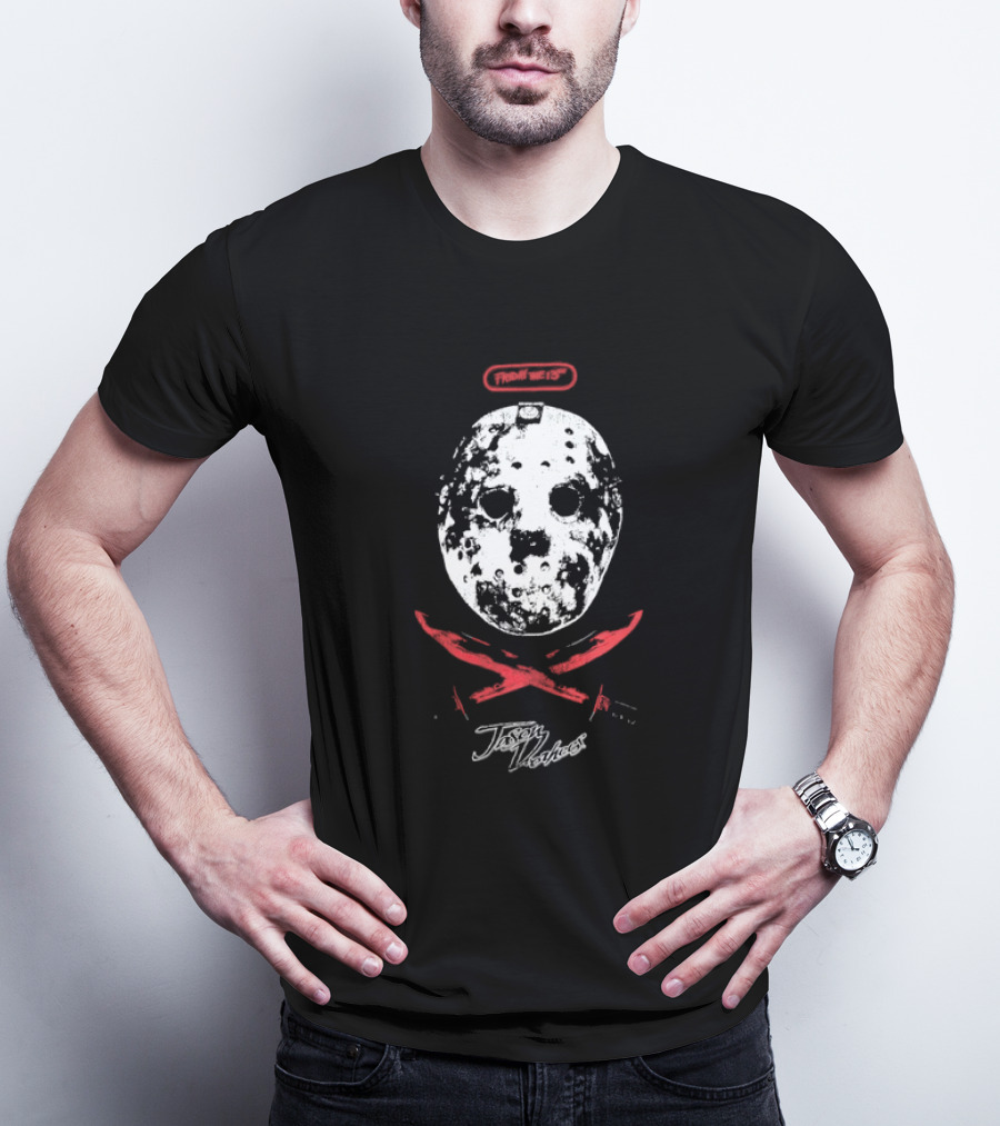 Friday The 13th Jason Voorhees Distressed Mask T-Shirt