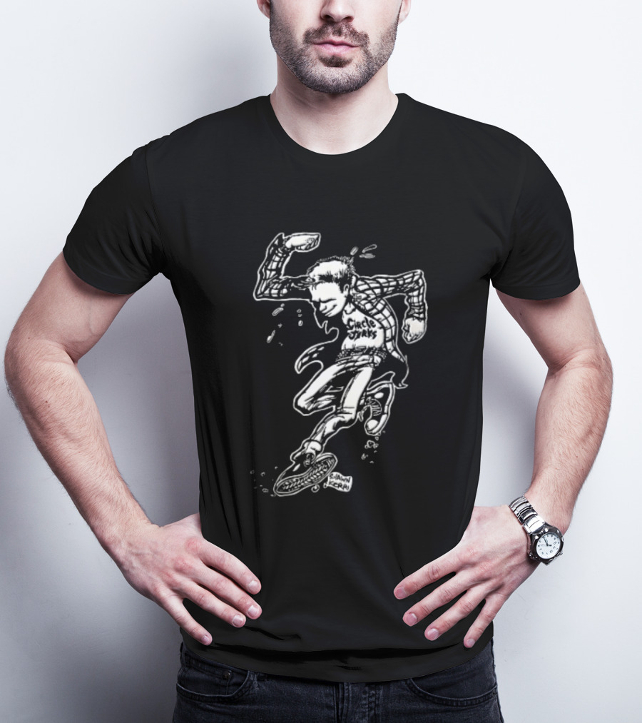 Jerks Shawn Kerri Cartoon Skanking Punk Guy Plaid Flannel T-Shirt