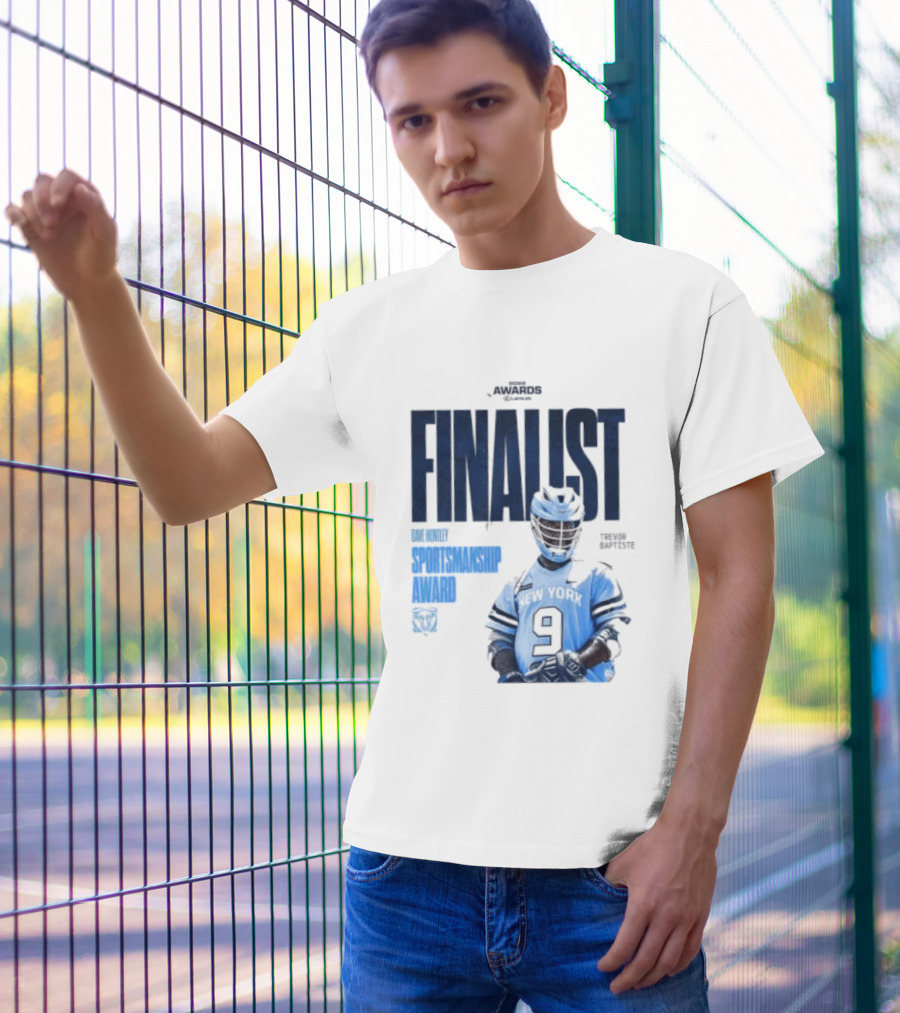 Trevor Baptiste NY Atlas 2026 Dave Huntley Sportsmanship Award Finalist New York Sports Team Number 9 T-Shirt