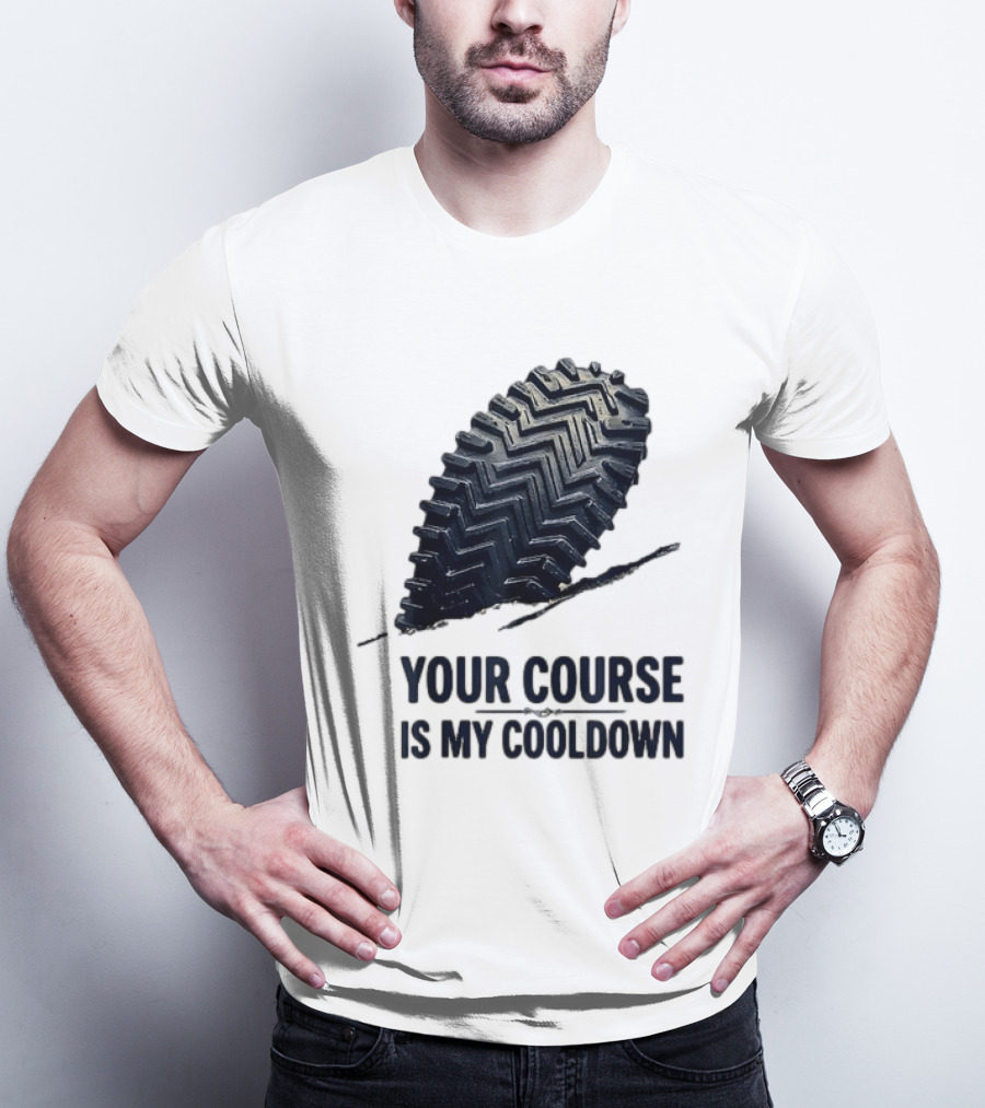 Your Course Is My Cooldown Trail Running Footprint T-Shirt