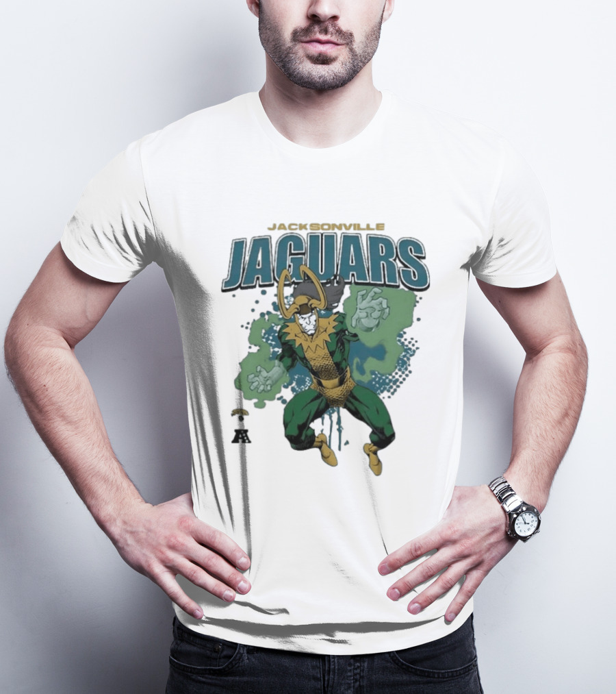 Jacksonville Jaguars Loki Marvel Crossover NFL Collaboration T-Shirt