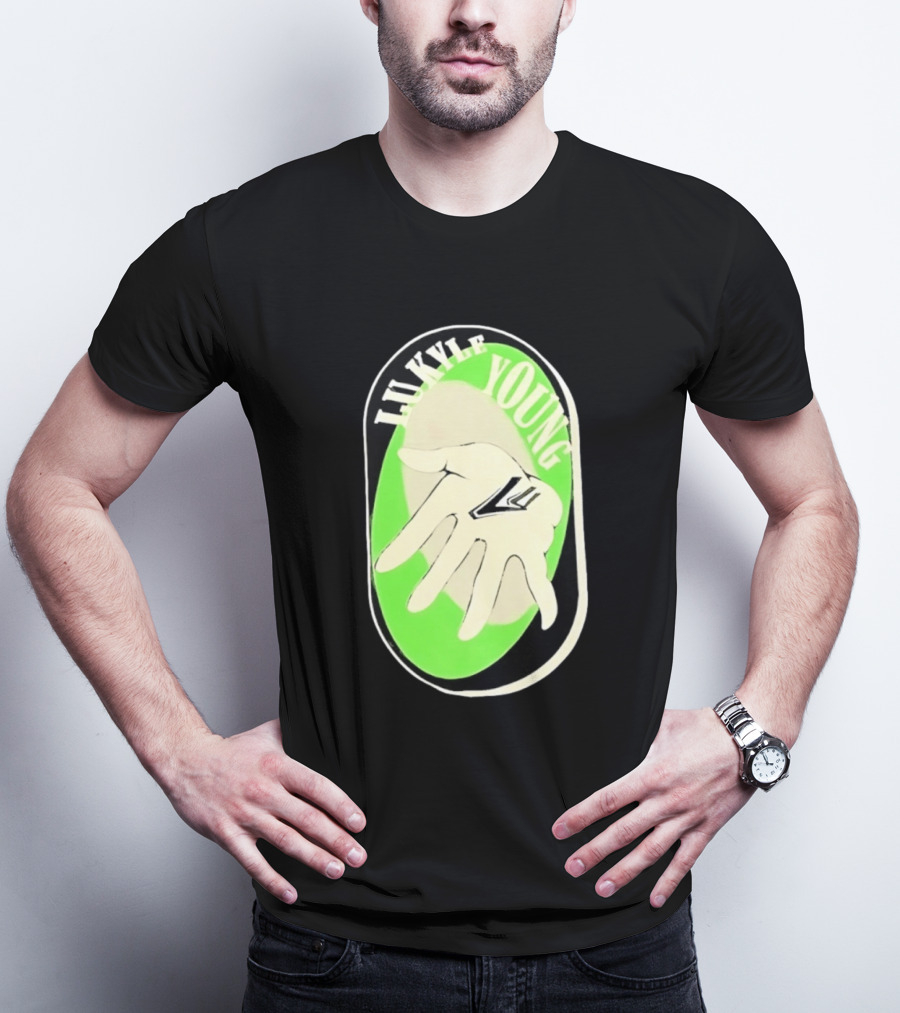 Lukyle Young Hand With Emblem In Green Oval T-Shirt
