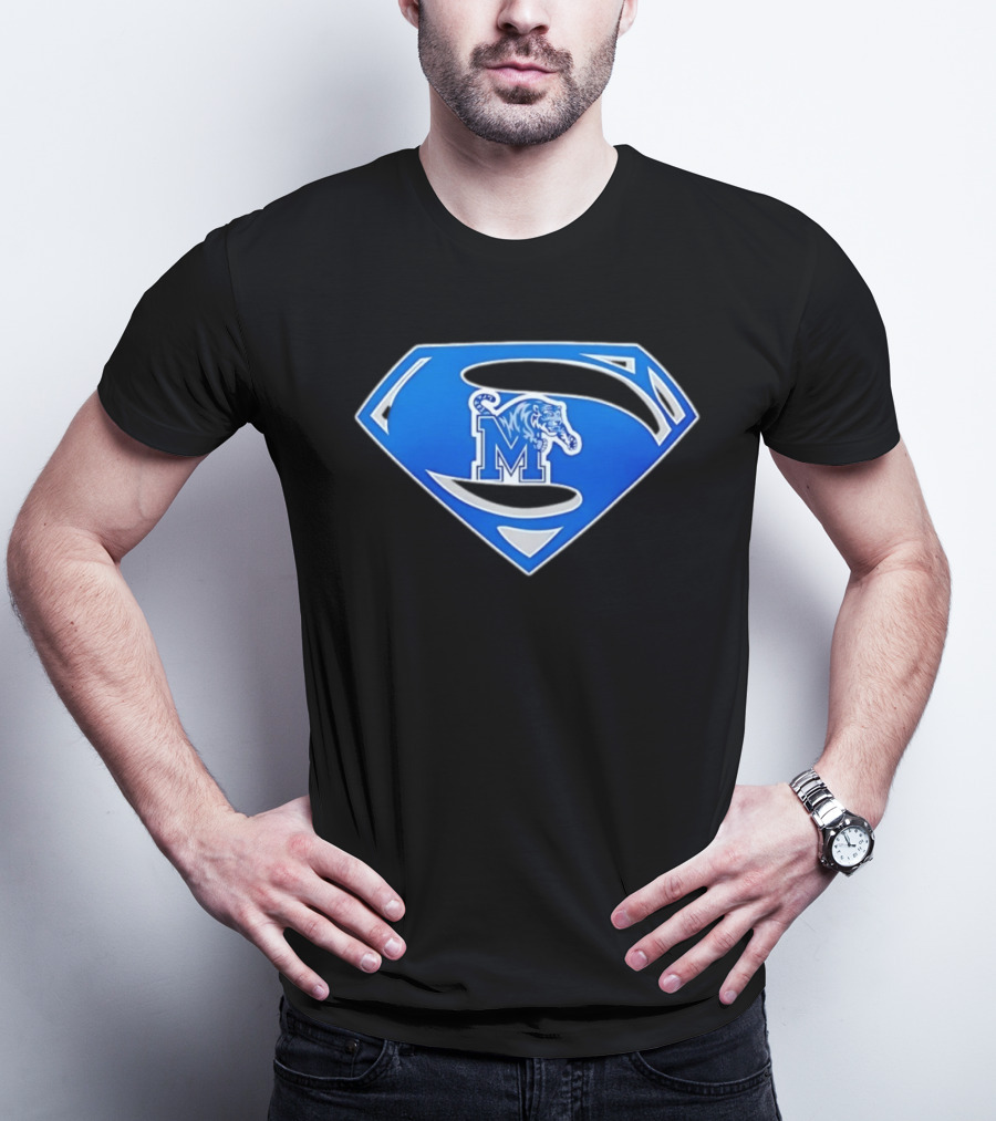 Superman Memphis Tigers NCAA College Basketball T-Shirt