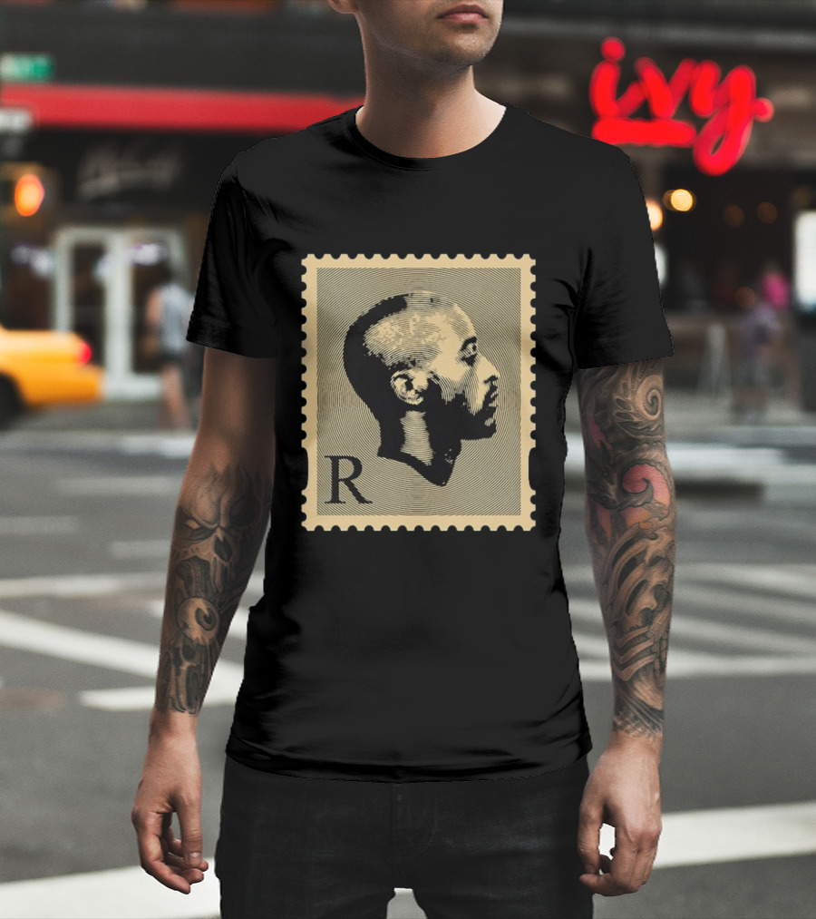 Tupac Shakur Black Postage Stamp Profile 2Pac T-Shirt