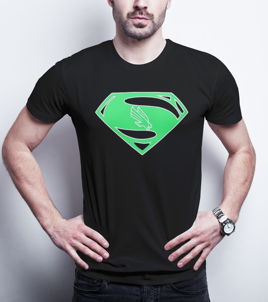 North Texas Mean Green UNT Superman T-Shirt