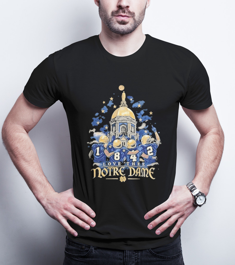 Notre Dame Football Golden Dome Love The Notre Dame 1182 Football Players T-Shirt