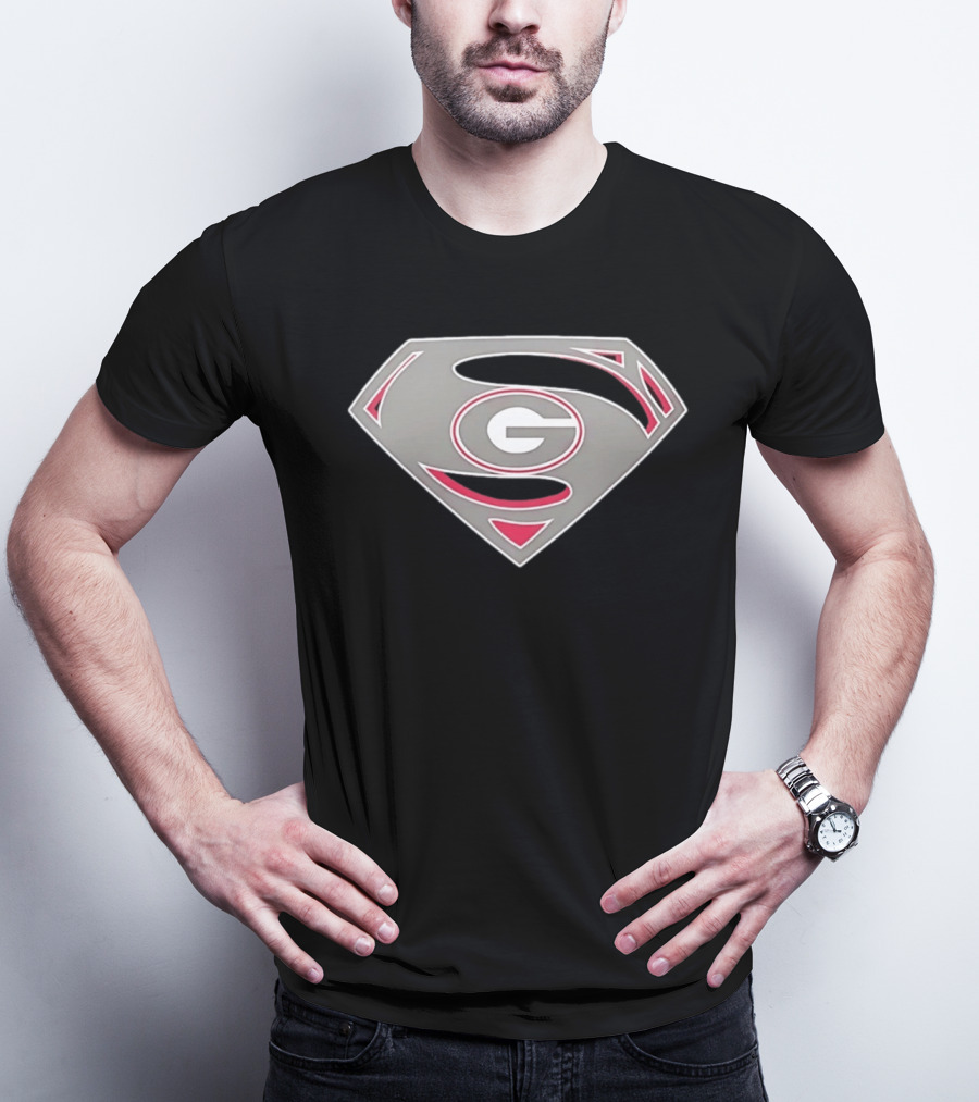 Georgia Bulldogs Superman UGA College Football G T-Shirt