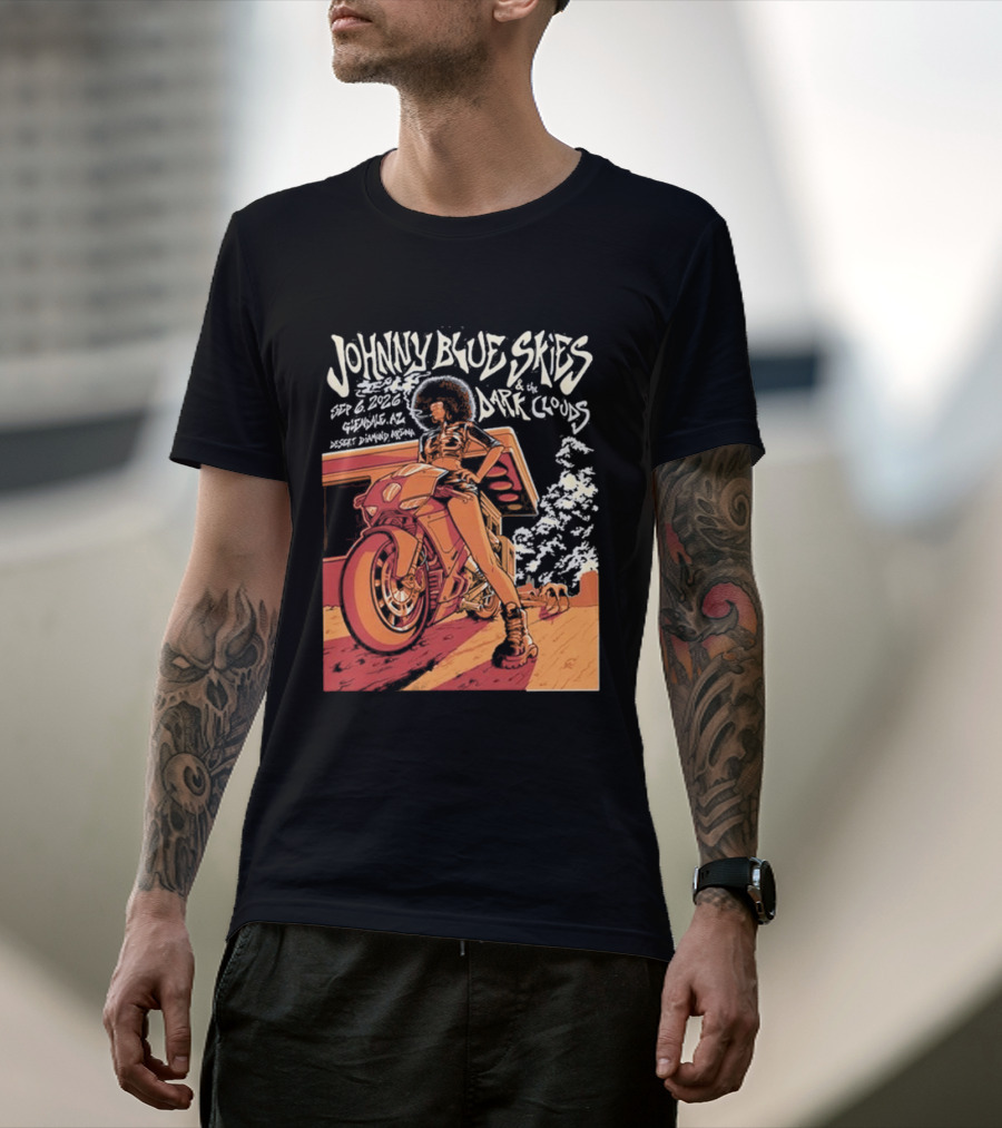 Johnny Blue Skies And The Dark Clouds Glendale AZ September 8 2026 Desert Diamond Arena Event T-Shirt