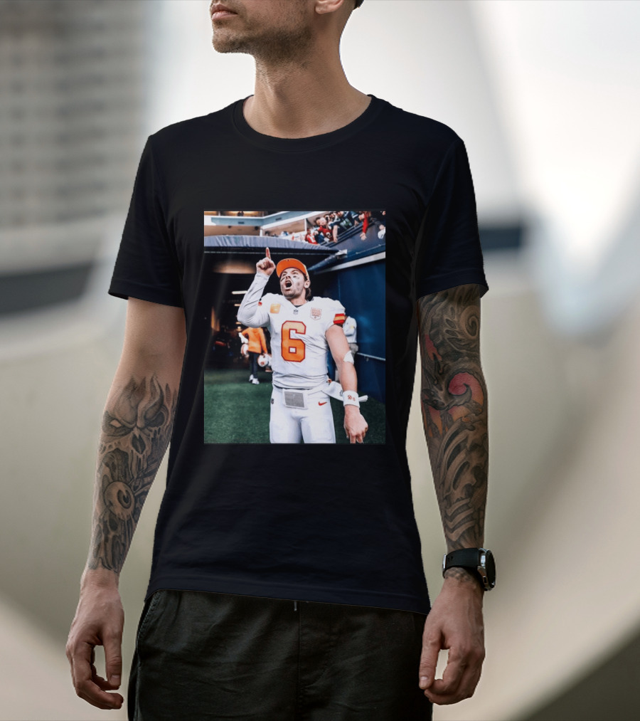 Baker Mayfield Tampa Bay Buccaneers NFL Quarterback Action Number 6 T-Shirt