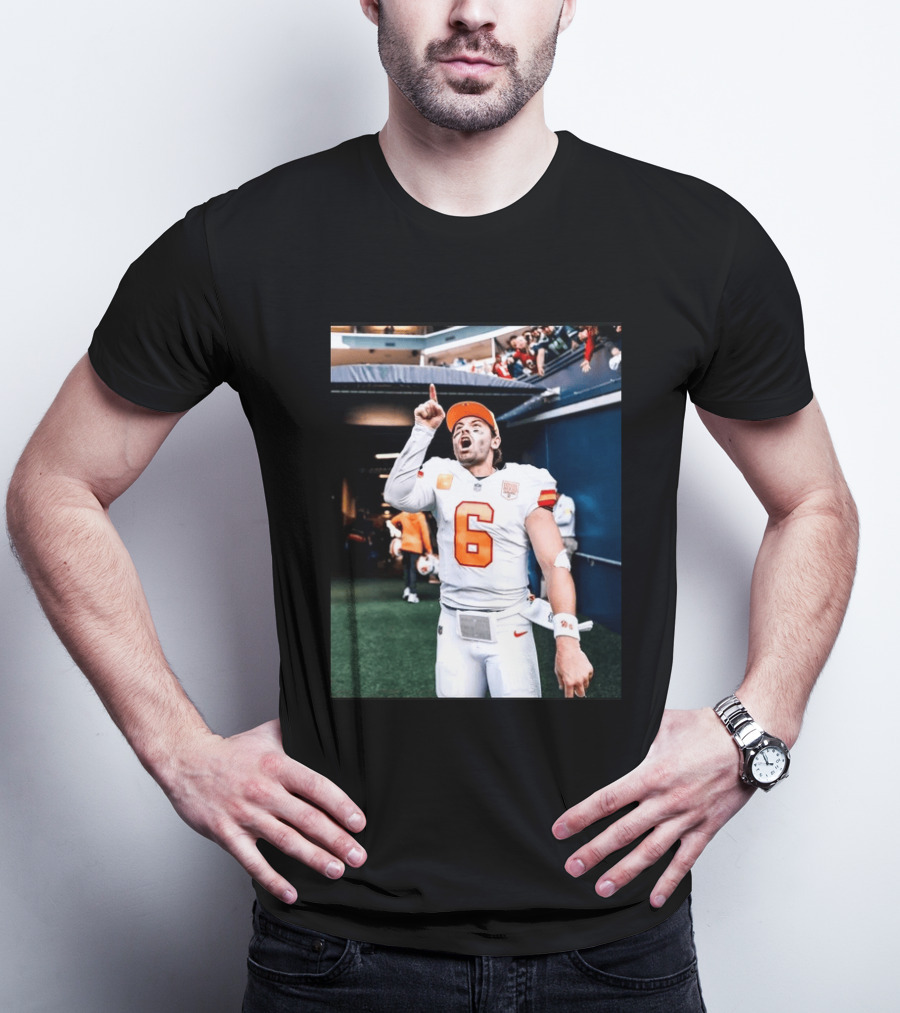 Baker Mayfield Tampa Bay Buccaneers NFL Quarterback Action Number 6 T-Shirt