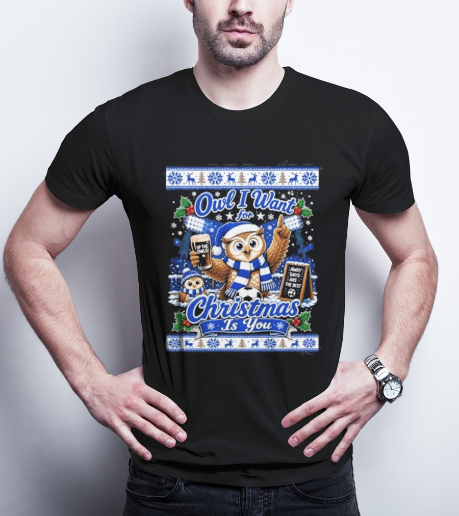 Owl I Want For Christmas Is You Sheffield Wednesday Jumper T-Shirt