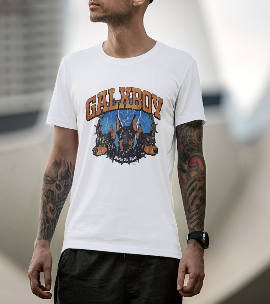 GalxBoy Made To Last Doberman Trio Bold Presence T-Shirt