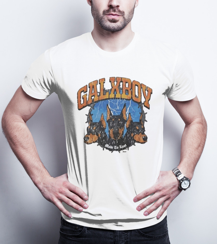 GalxBoy Made To Last Doberman Trio Bold Presence T-Shirt