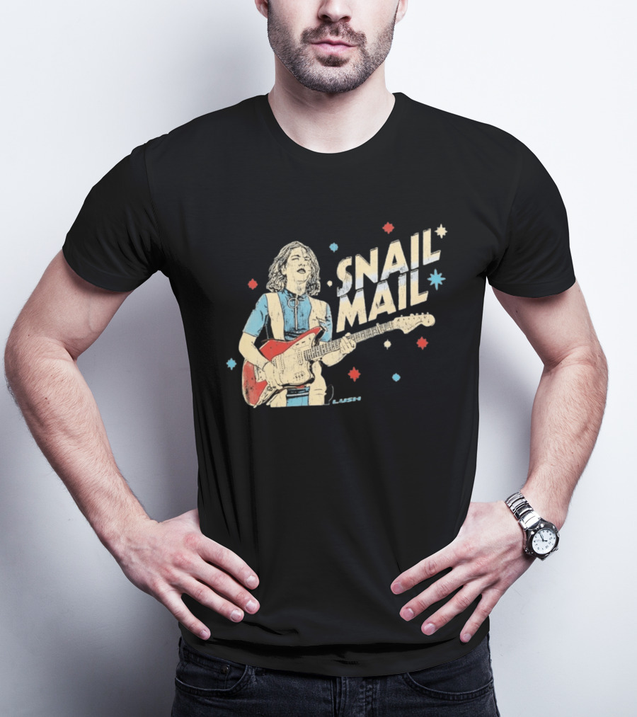 Snail Mail Lush Indie Rock Distressed Guitar T-Shirt