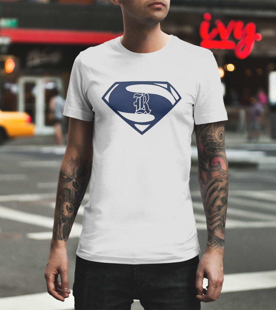 R Shield Emblem Superhero Inspired Crest T-Shirt