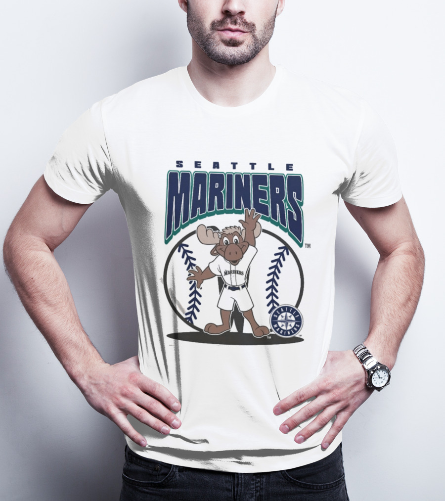 Seattle Mariners Moose Character Youth Mitchell & Ness Mania T-Shirt