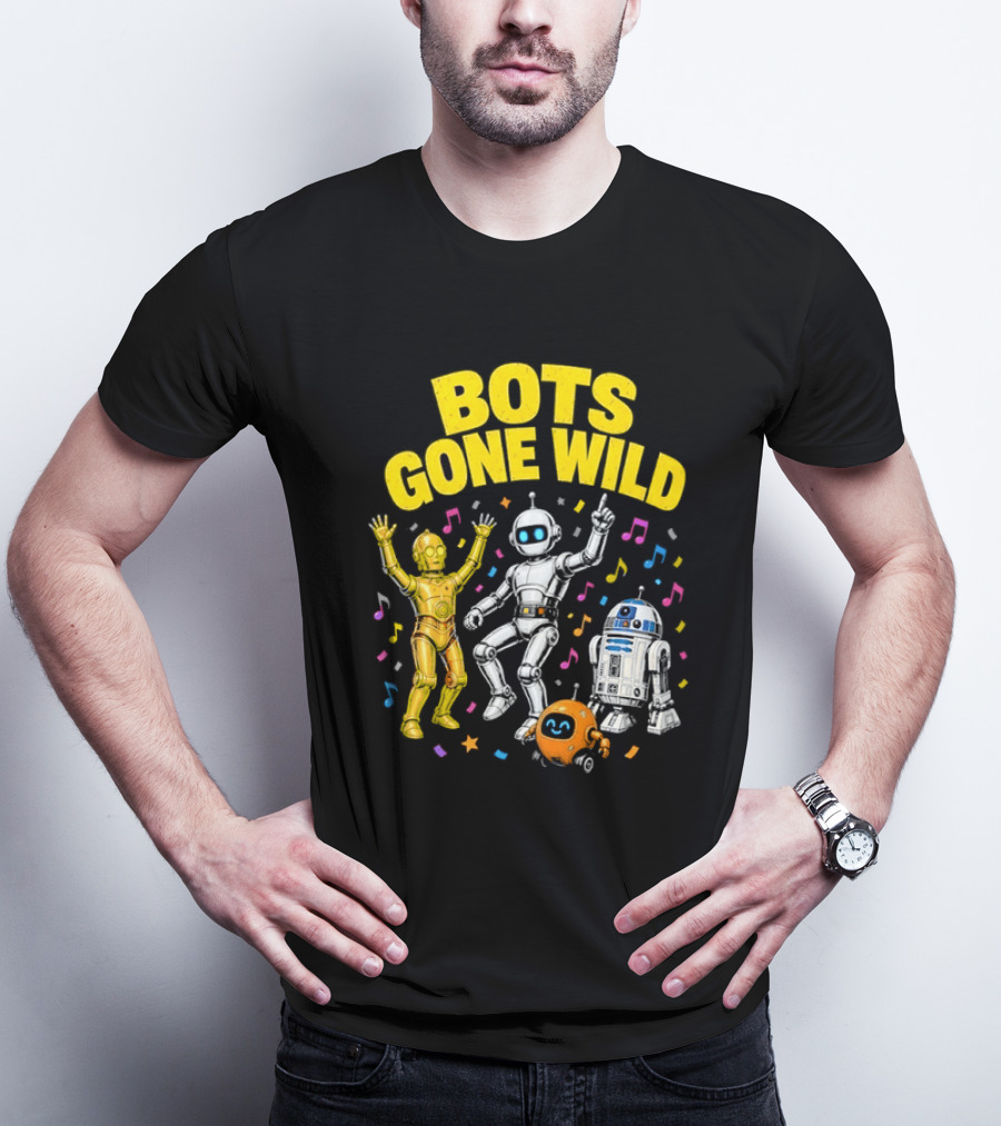 Bots Gone Wild With Star Wars Droids C 3PO R2 D2 Celebration T-Shirt