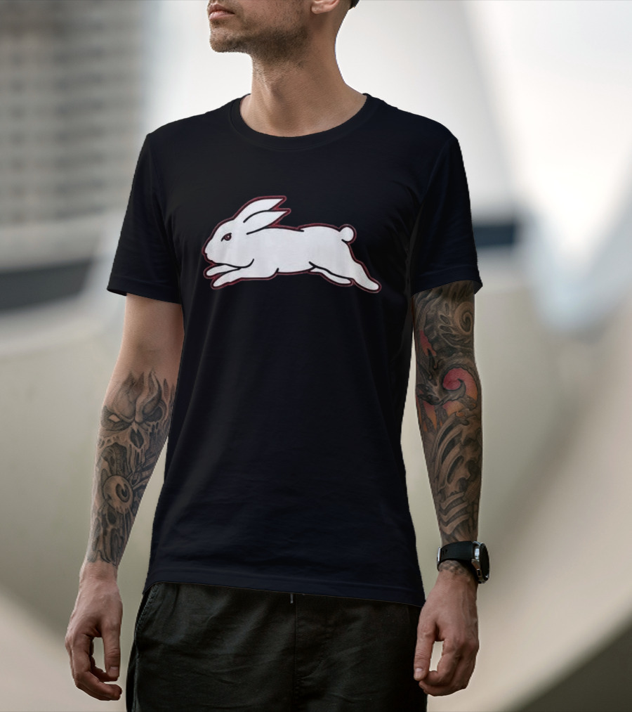 Jai 100th Game South Sydney Rabbitohs Iconic Rabbit Logo Celebration T-Shirt