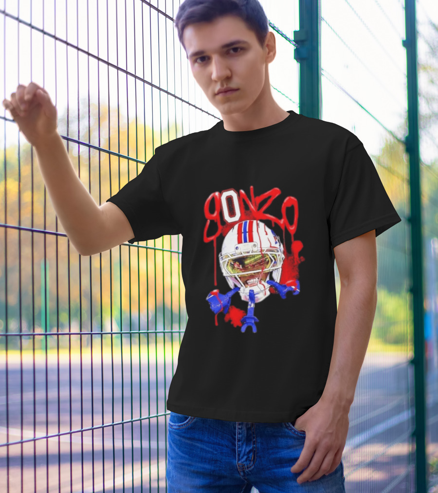 Christian Gonzalez Gonzo New England Patriots Football Helmets And Gear T-Shirt