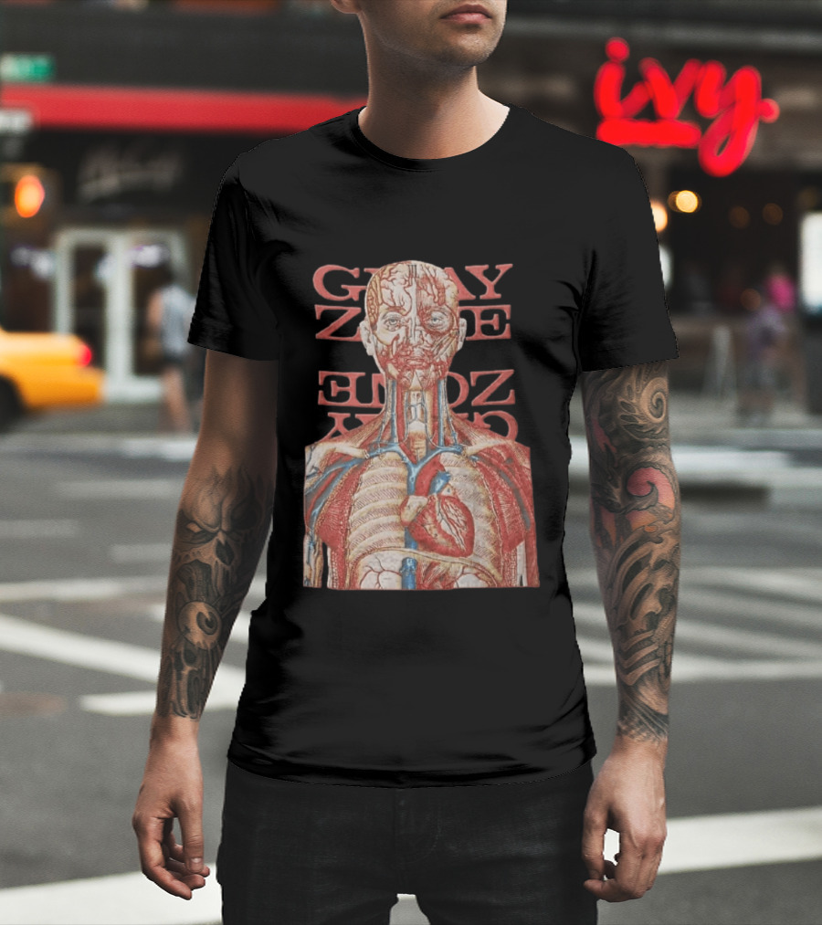 Gray Zone Anatomy Heart Illustration Adults Medical Revolutionize T-Shirt