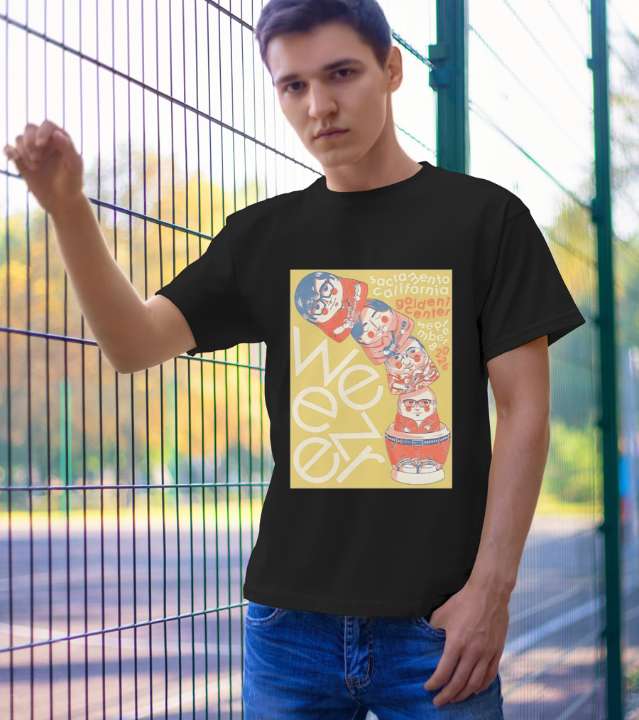 Sacramento California Golden 1 Center September 8 2026 Weezer Concert Matryoshka Dolls T-Shirt
