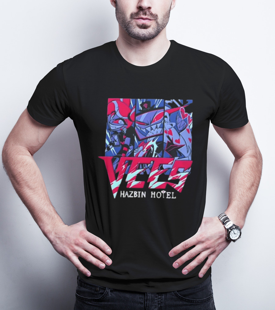 Vees Hazbin Hotel Cartoon Demon Characters T-Shirt