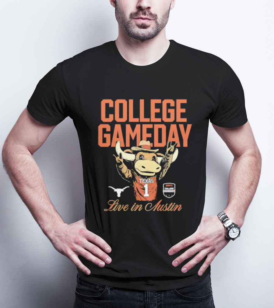 College Gameday Live In Austin Texas Longhorns Number 1 T-Shirt