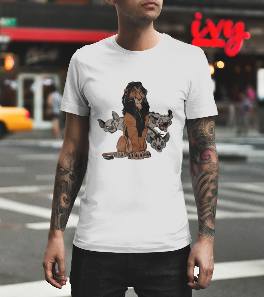 Disney The Lion King Scar And Hyenas Cartoon Characters T-Shirt
