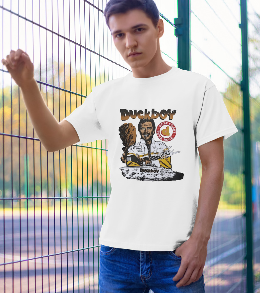 Duckboy Gulf Coast Punk Rock Diet Coke Racing Boat Signature T-Shirt