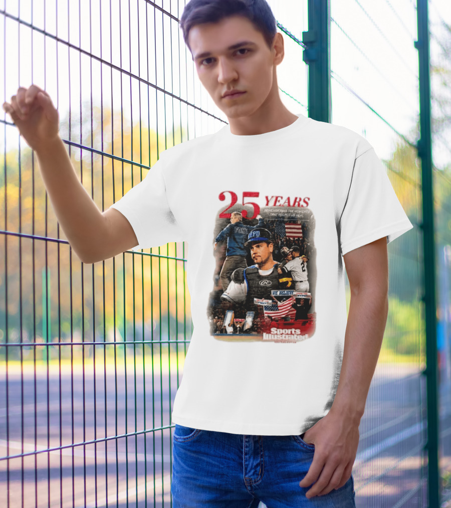25 Years George W Bush Mike Piazza New York Mets Remembering 9 11 Sports Illustrated T-Shirt