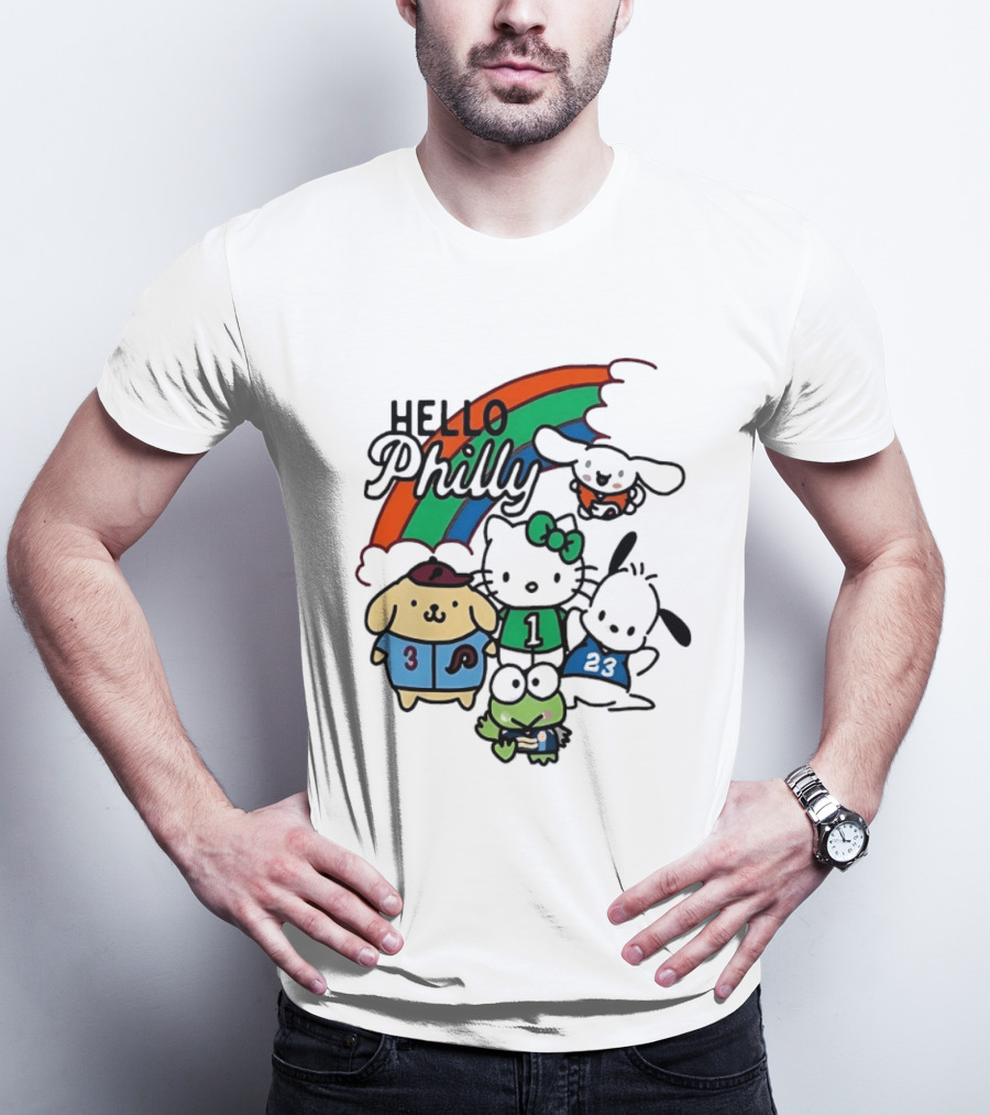 Hello Philly Sanrio Characters Rainbow Sports Team T-Shirt