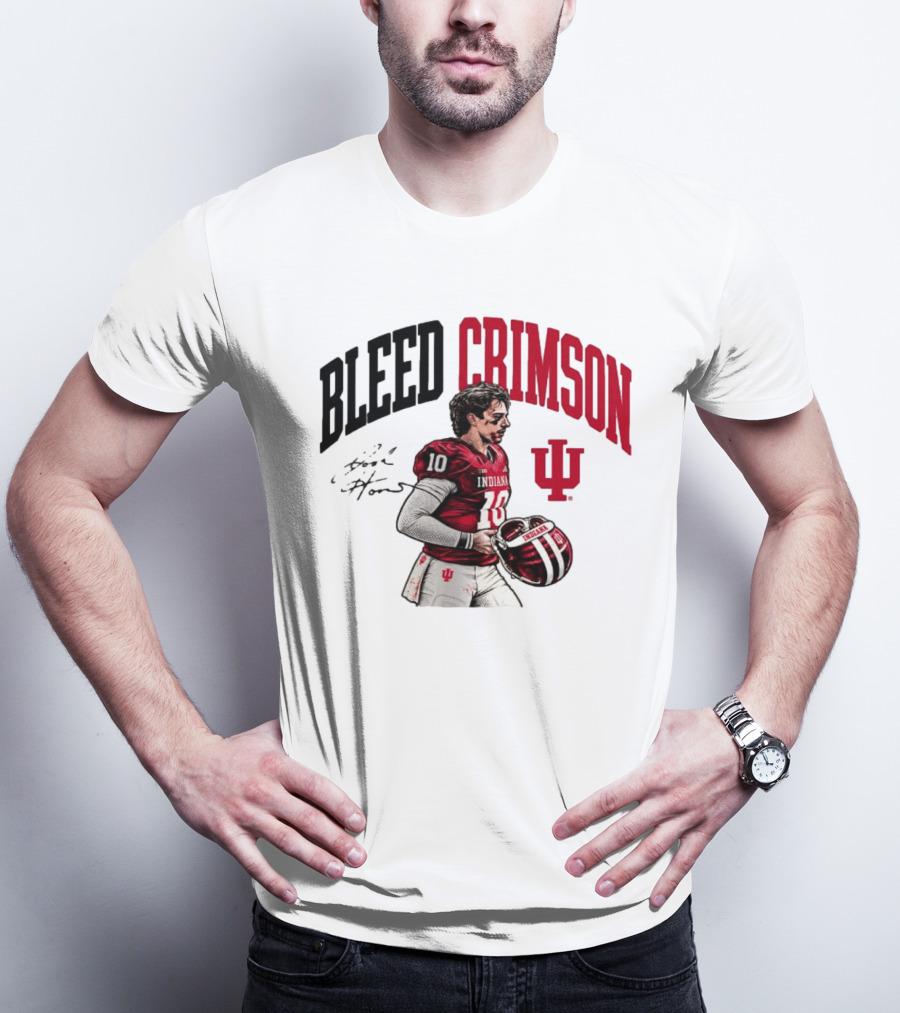 Bleed Crimson Indiana Josh Hoover IU Football T-Shirt
