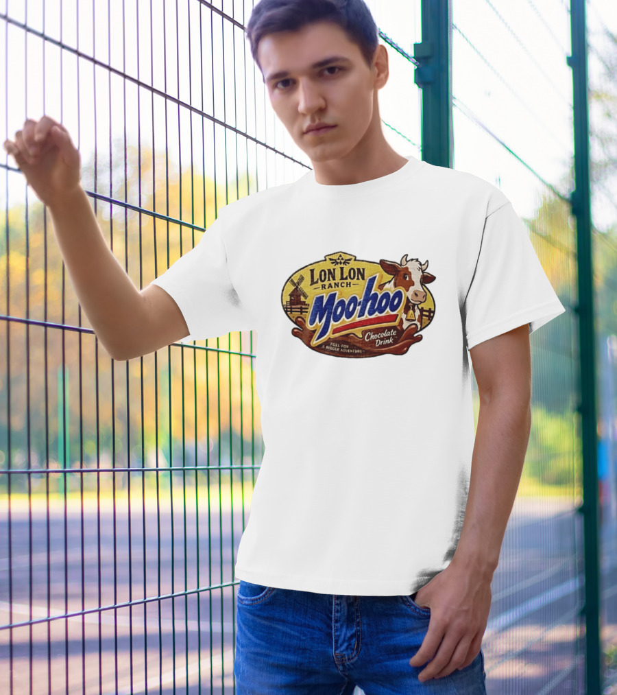 Lon Lon Ranch Moo Hoo Chocolate Drink Fuel For A Bigger Adventure Legend Of Zelda T-Shirt