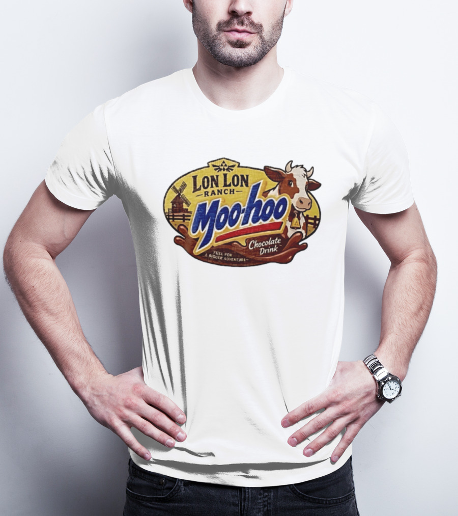 Lon Lon Ranch Moo Hoo Chocolate Drink Fuel For A Bigger Adventure Legend Of Zelda T-Shirt