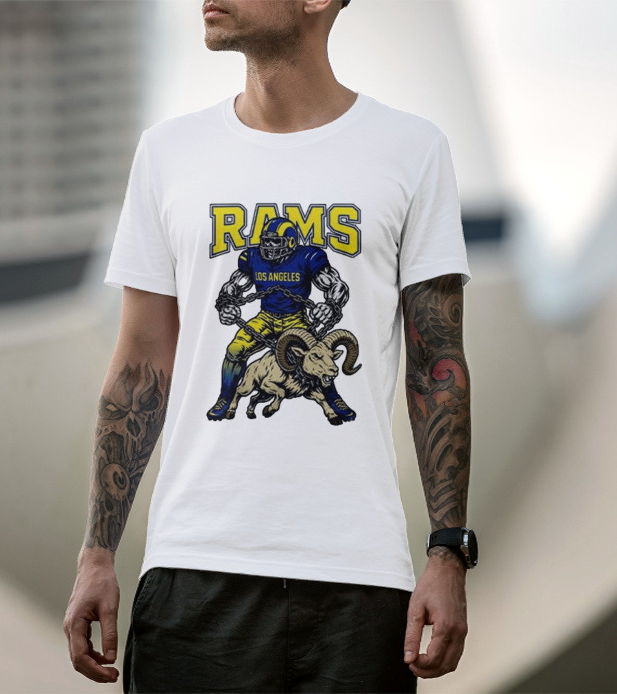 Los Angeles Rams Chain Wielding Mascot Power T-Shirt