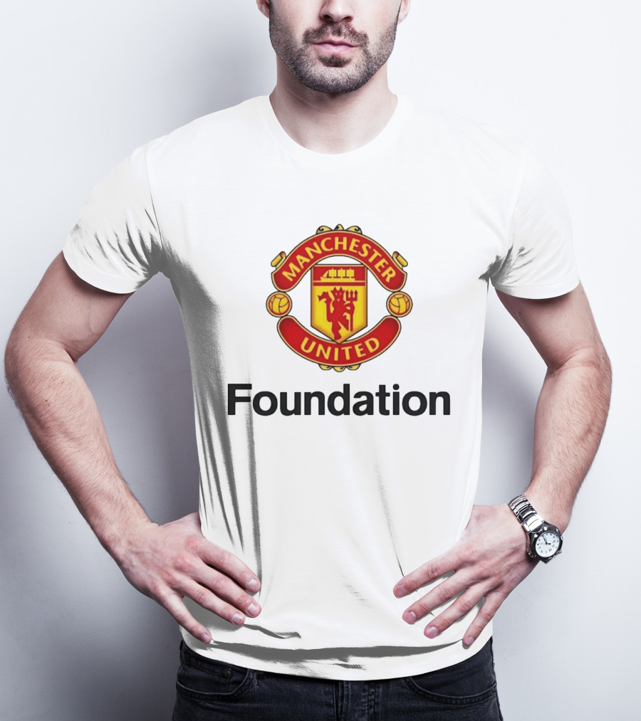 Manchester United Foundation Logo Man Utd Charity Football Initiative T-Shirt