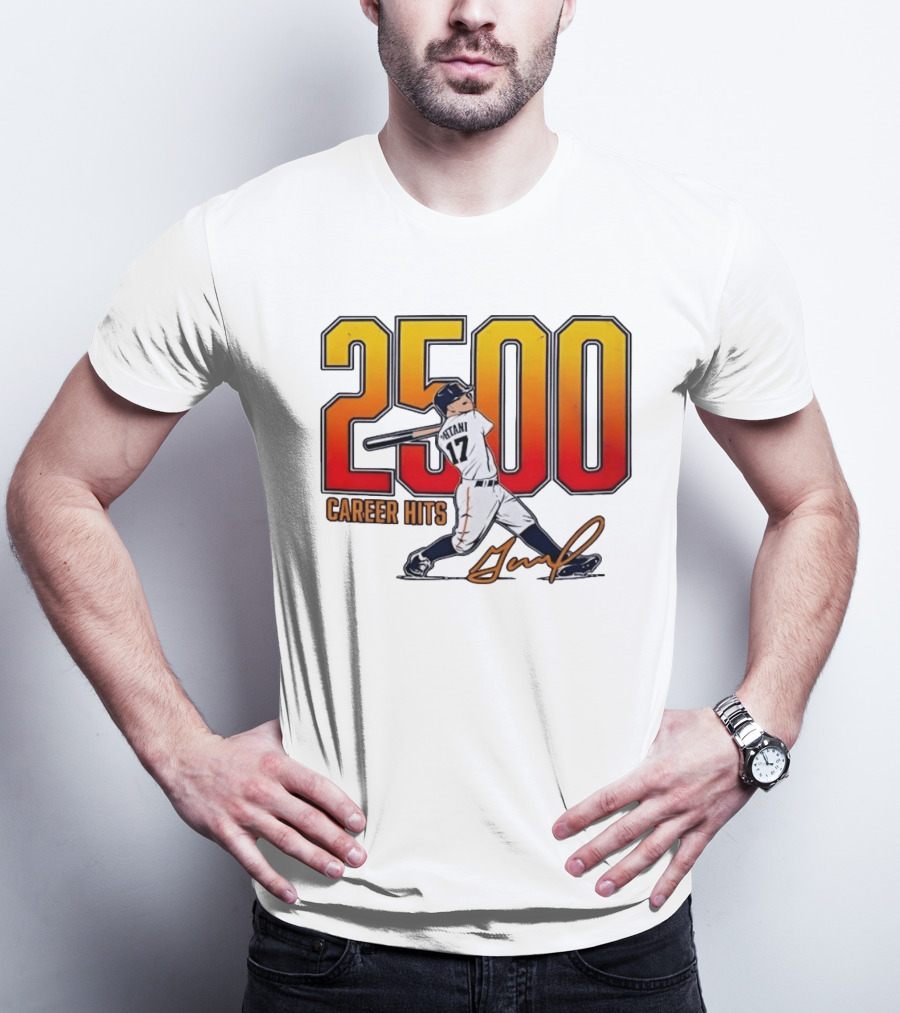 Shohei Ohtani 2500 Career Hits 17 Baseball Player Signature T-Shirt