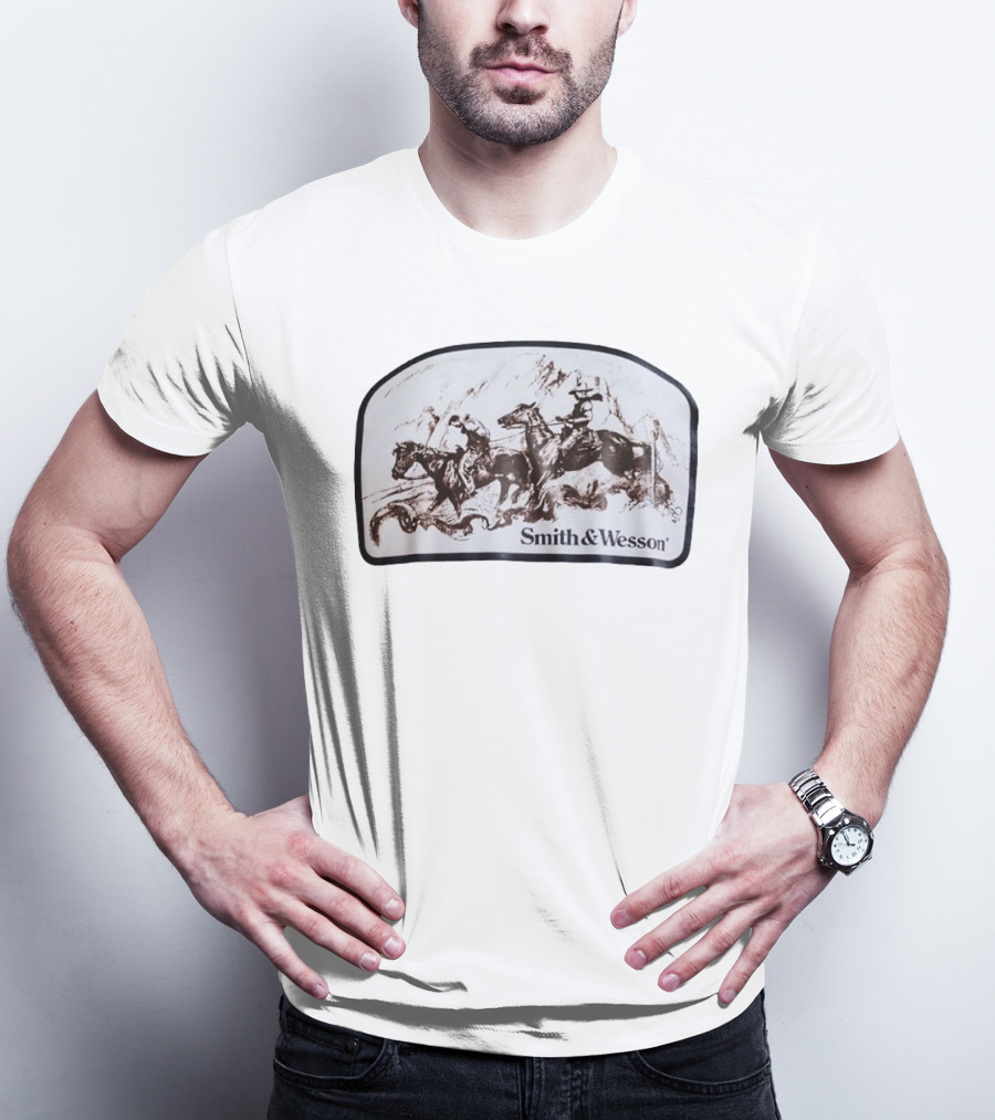 Smith & Wesson Western Cowboy Horseback Riding Adventure T-Shirt