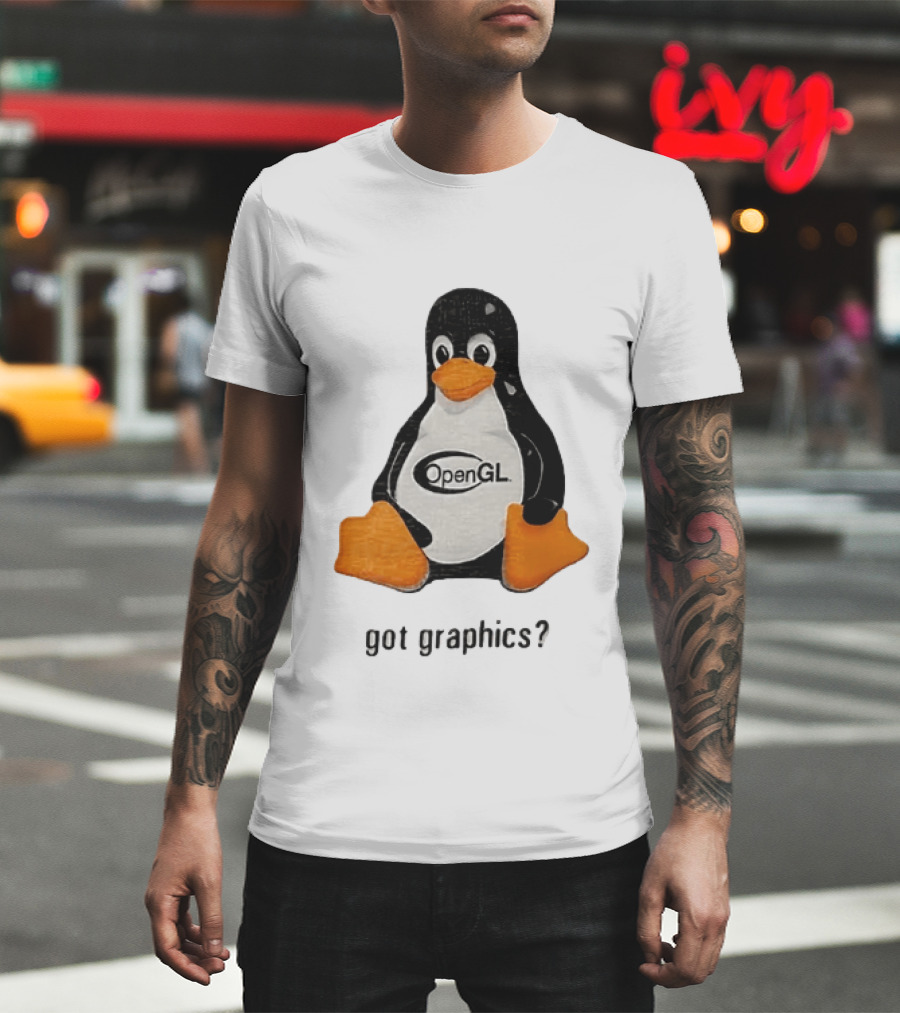 Tux Linux Penguin OpenGL Got Graphics? T-Shirt