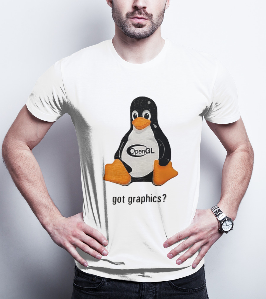 Tux Linux Penguin OpenGL Got Graphics? T-Shirt