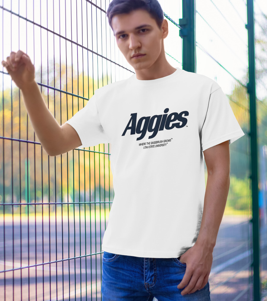 Aggies Where The Sagebrush Grows Utah State University T-Shirt