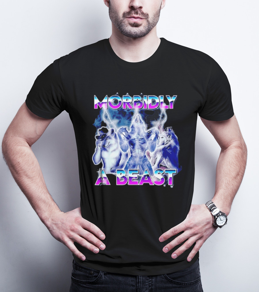 Morbidly A Beast Werewolf Aesthetic Electric Wolves T-Shirt