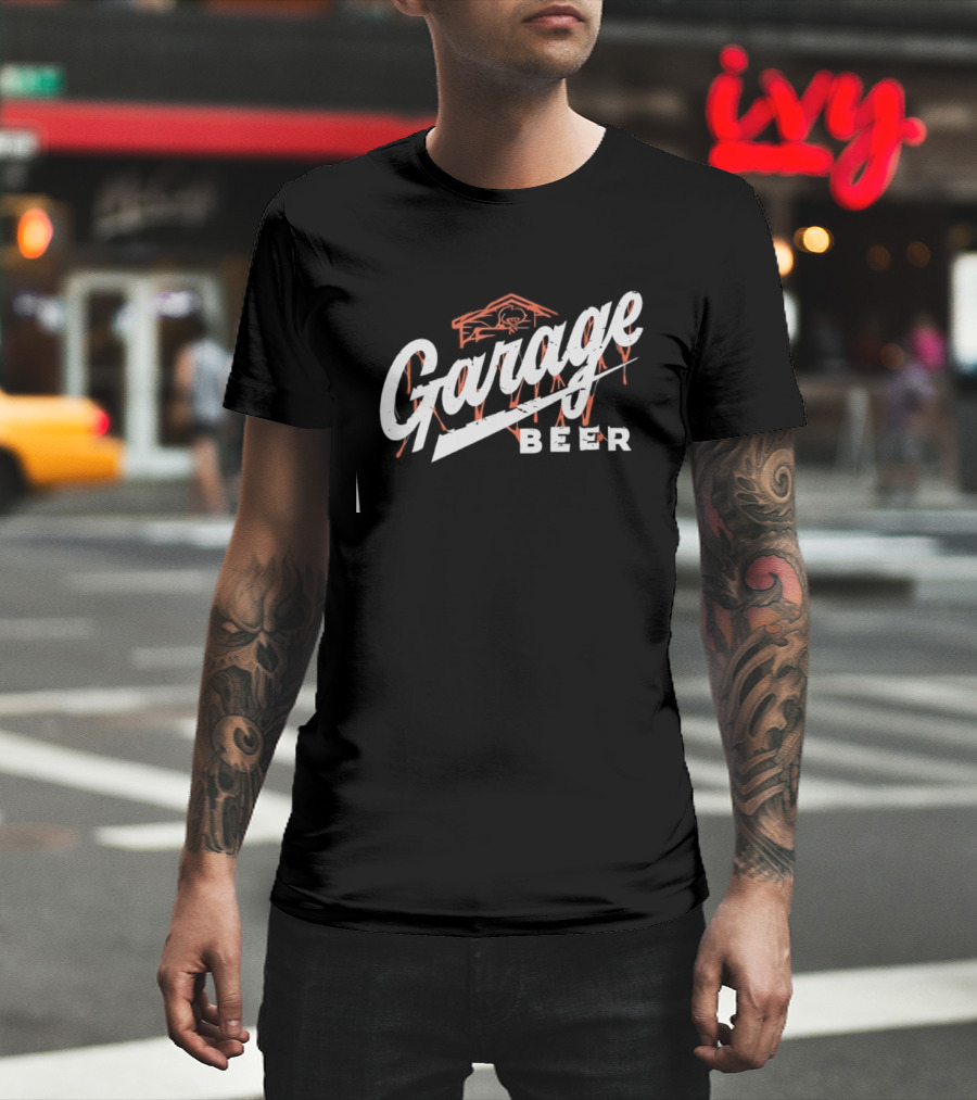 Garage Beer Distressed Style Vintage Aesthetic T-Shirt